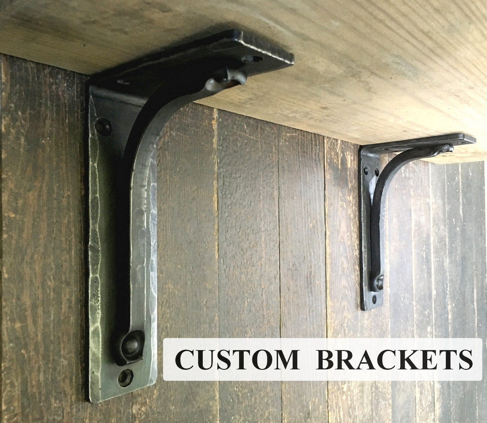 Mantel Shelf Bracket Hammered Heavy Duty Metal Hand Forged - Etsy