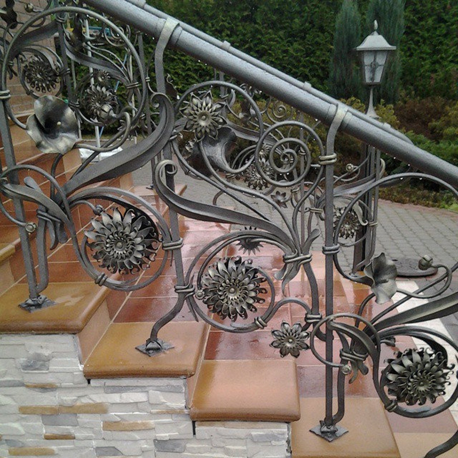 Custom Forged Iron / Metal Railings Stairs Fences Balcony - Etsy