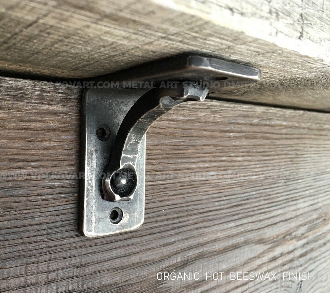 Hand-forged MINI Metal Shelf Bracket: Blacksmith Design, 3x3 ...