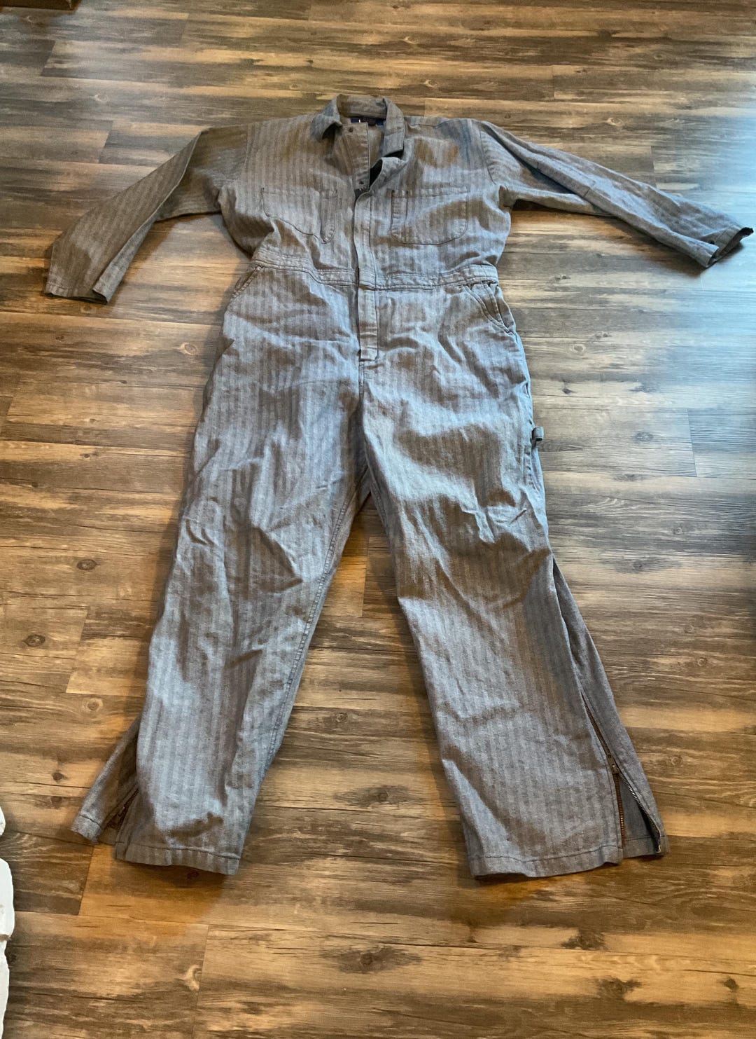 USA Works Sapko Blue/white Hickory Striped Coveralls 46 R - Etsy