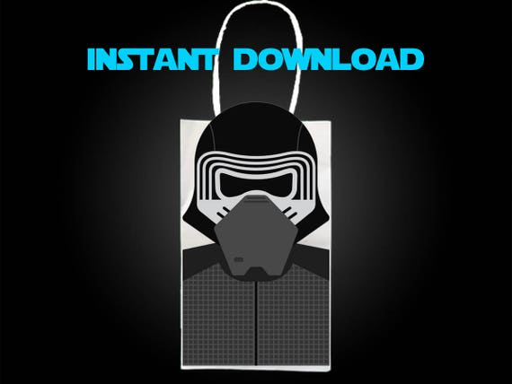Star Wars Kylo Ren Party Favor Bag Printable Star Wars | Etsy