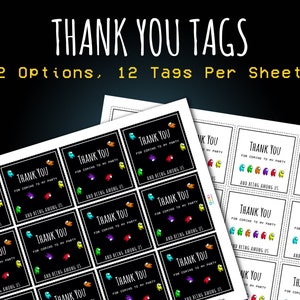 AMONG US Party Favor Bag Printables, Among Us Birthday Party Goodie Bag ...