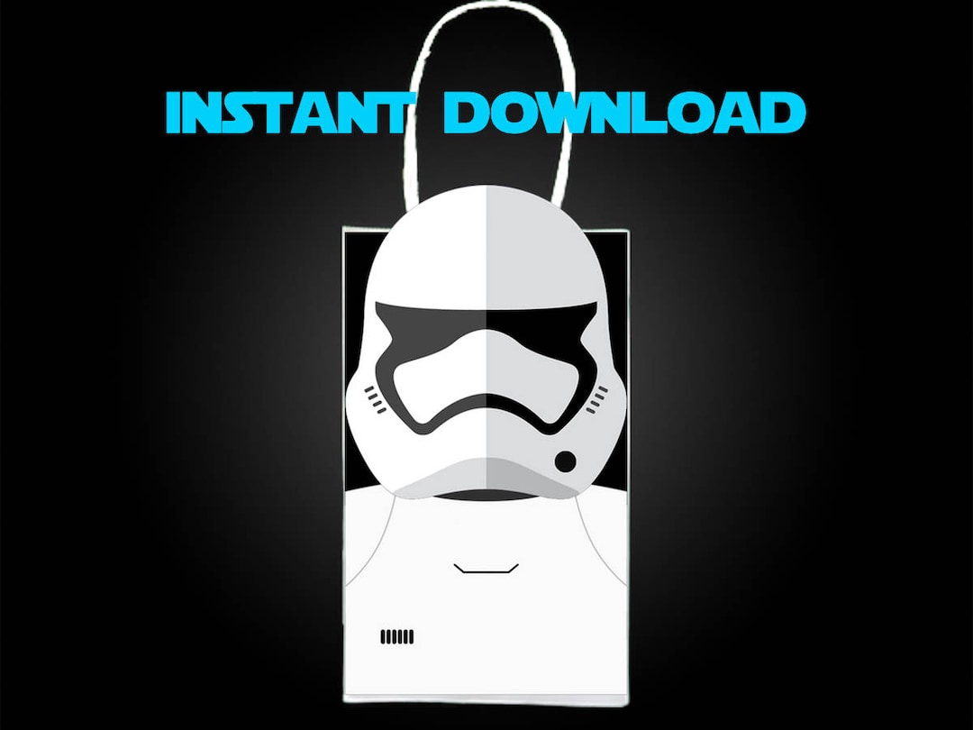 Star Wars Stormtrooper Party Favor Bag Printable, Star Wars Birthday ...