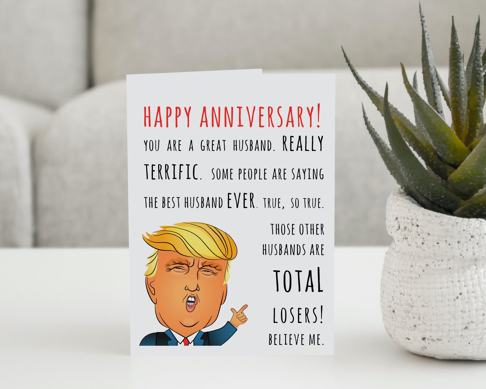 Funny Trump Anniversary Card for Husband (printable) - Etsy