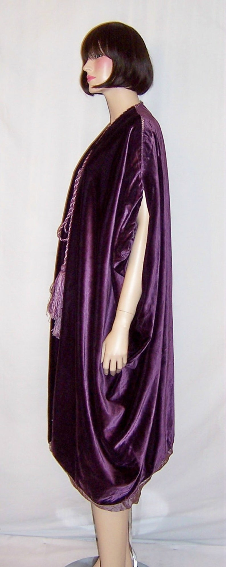 Liberty & Co. Reversible Purple Velvet and Silk Damask Burnous - Etsy