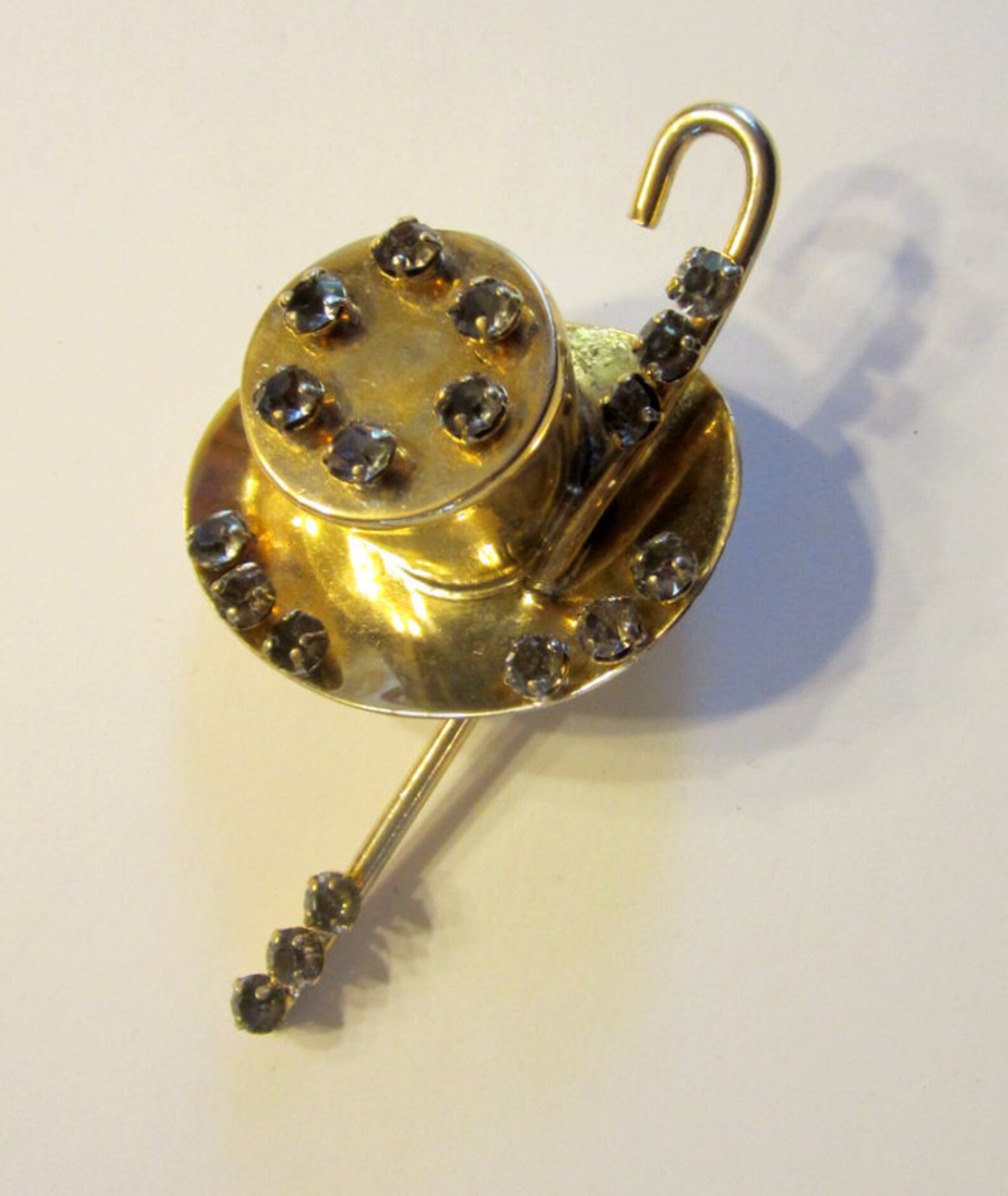 Top Hat and Cane Brooch - Etsy