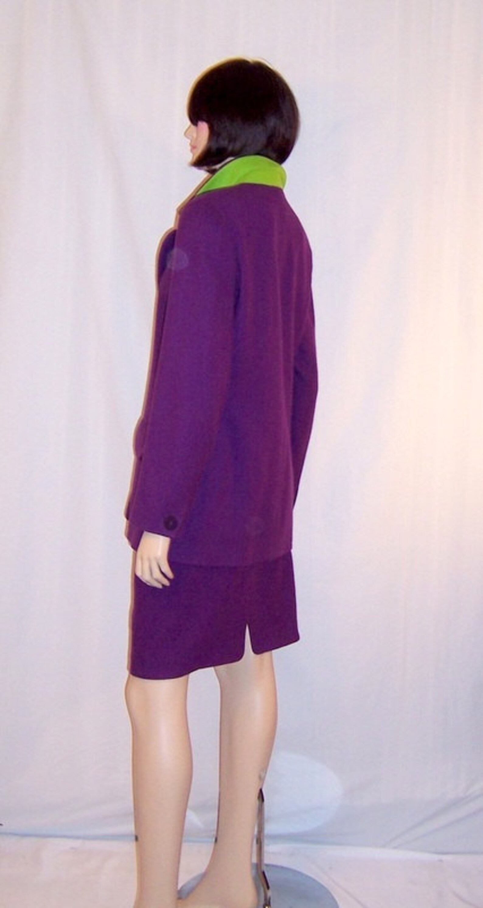 Violet and Chartreuse Woolen Suit by "arabella Pollen"-uk - Etsy