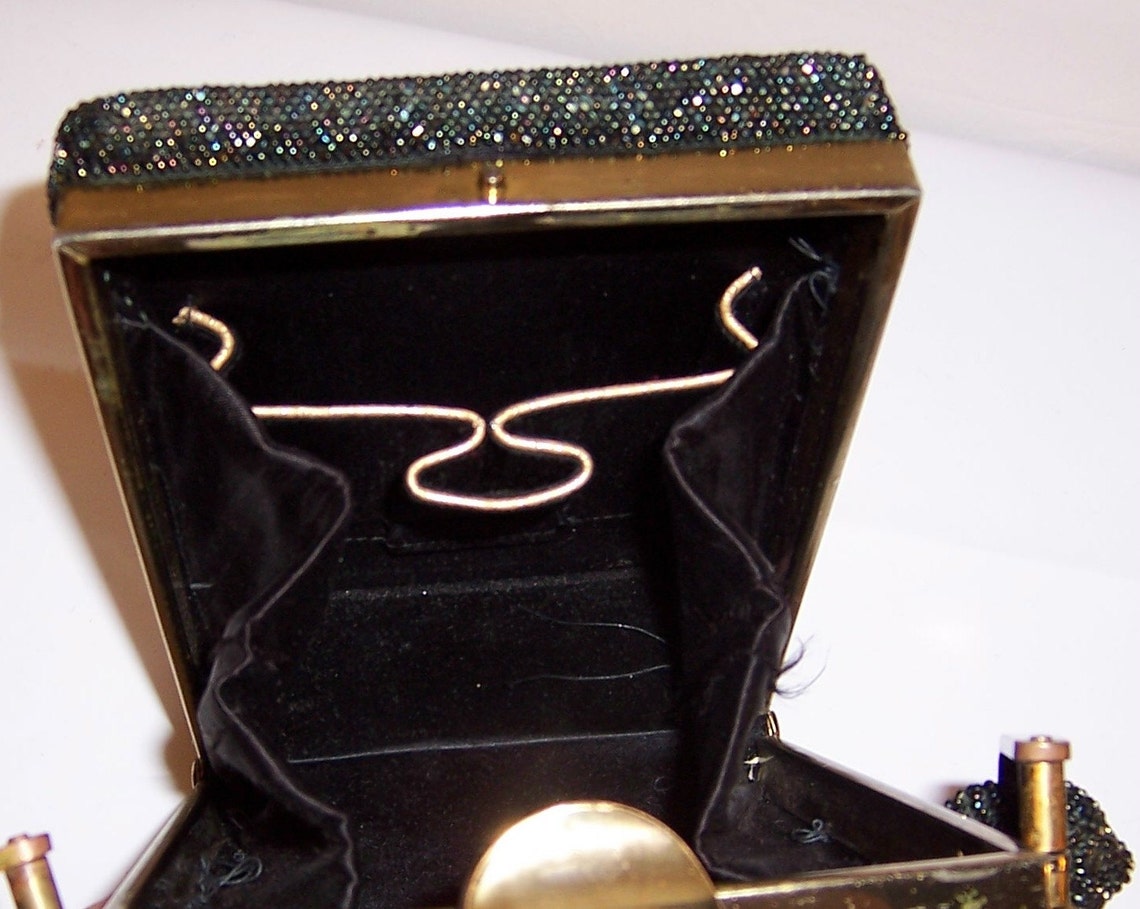 1940's Green Carnival Glass Beaded Box Handbag - Etsy