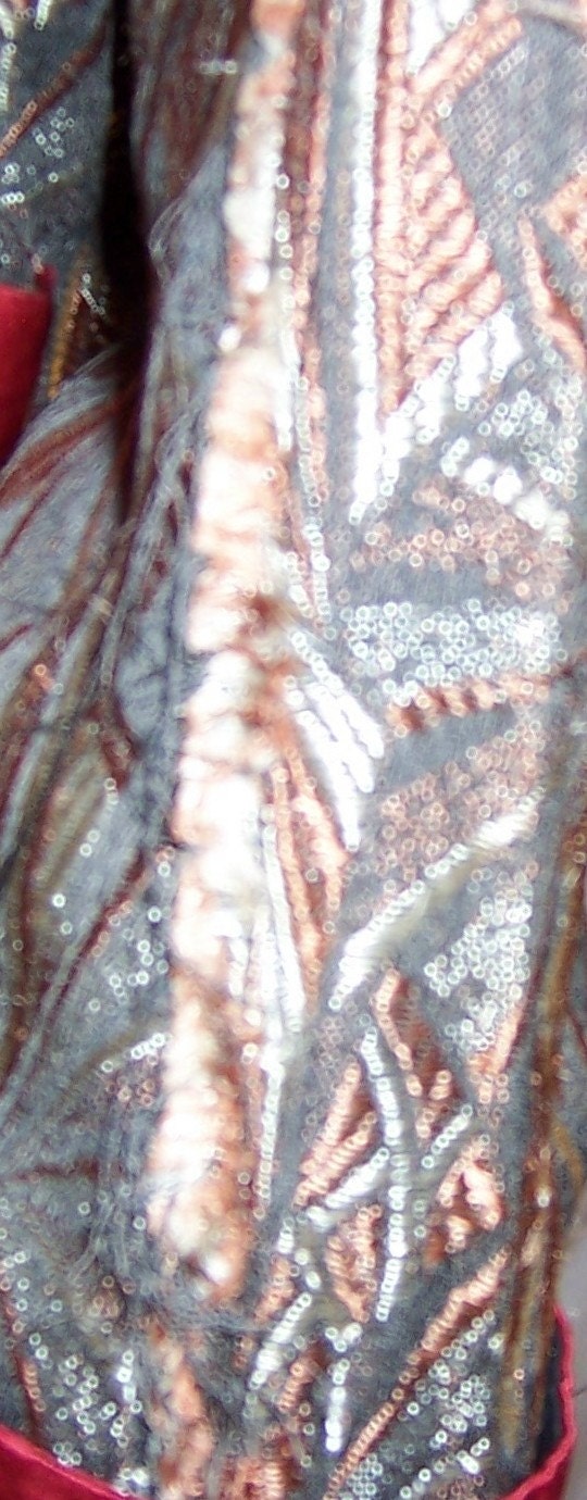 Men's Art Deco Lounging Robe With Satin Trim - Etsy