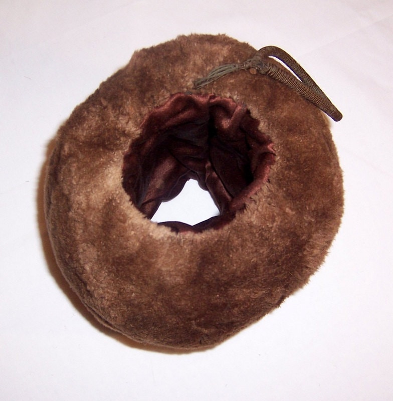1940's Brown Mouton Fur Muff - Etsy
