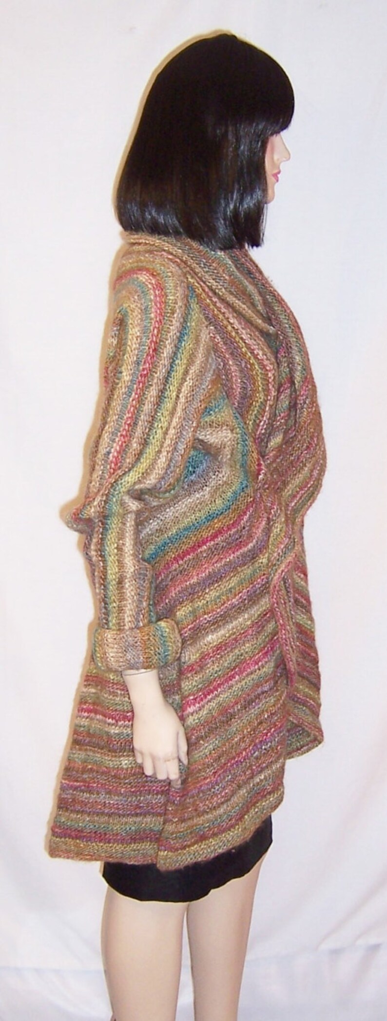 Luxurious Wrap-around Sweater Coat in Autumnal Colors - Etsy