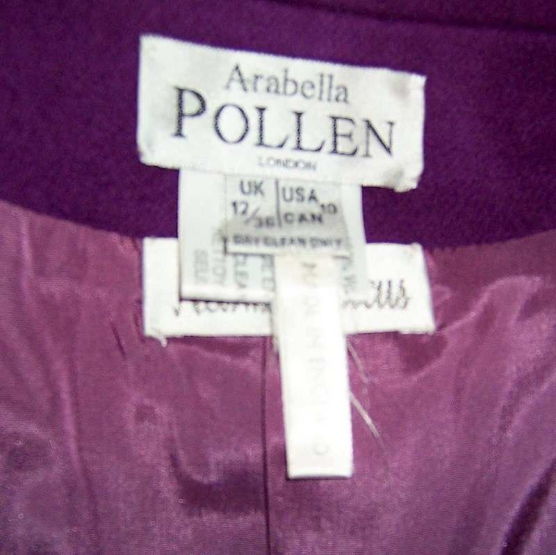 Violet and Chartreuse Woolen Suit by "arabella Pollen"-uk - Etsy