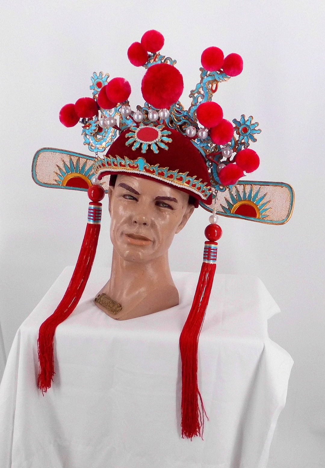 Vintage Chinese Peking Opera Gentlemen's/statemen's Headdress - Etsy