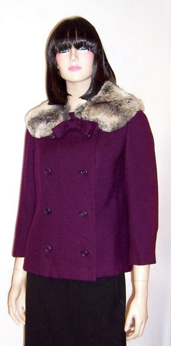 RARE VINTAGE DAN MILLSTEIN RED WOOL AND SHEARED BEAVE… - Gem