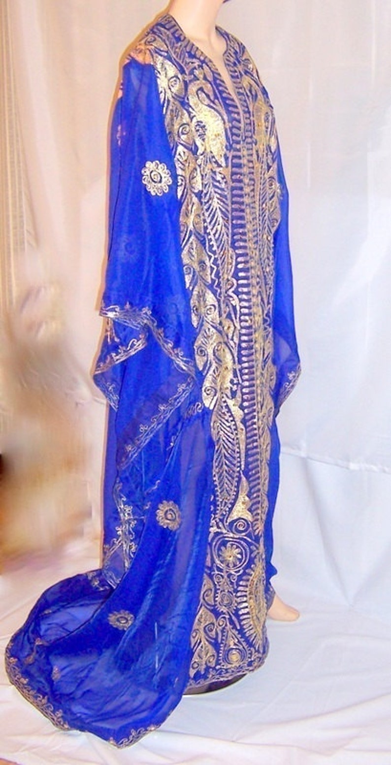 Middle Eastern Electric Blue Wedding Caftan - Etsy