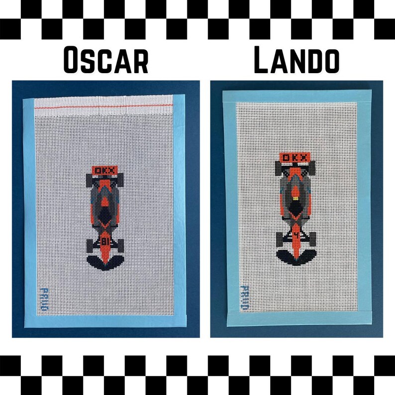 Needlepoint Canvas | Small Mclaren F1 Car | 18 Mesh | Stitch Painted - Etsy