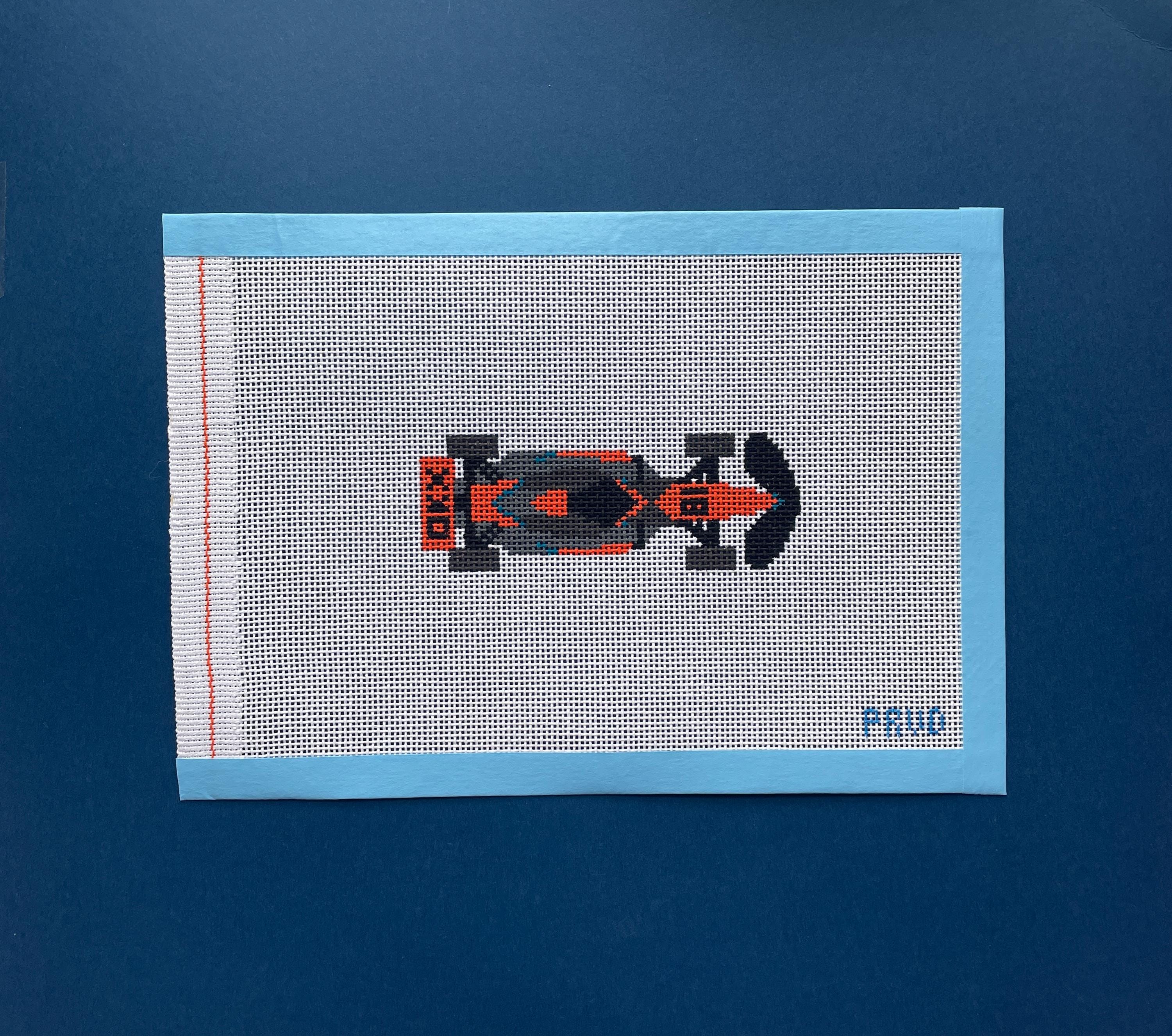 Needlepoint Canvas | Small Mclaren F1 Car | 18 Mesh | Stitch Painted - Etsy