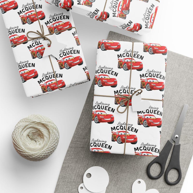 Mcqueen Wrapping Paper - Etsy