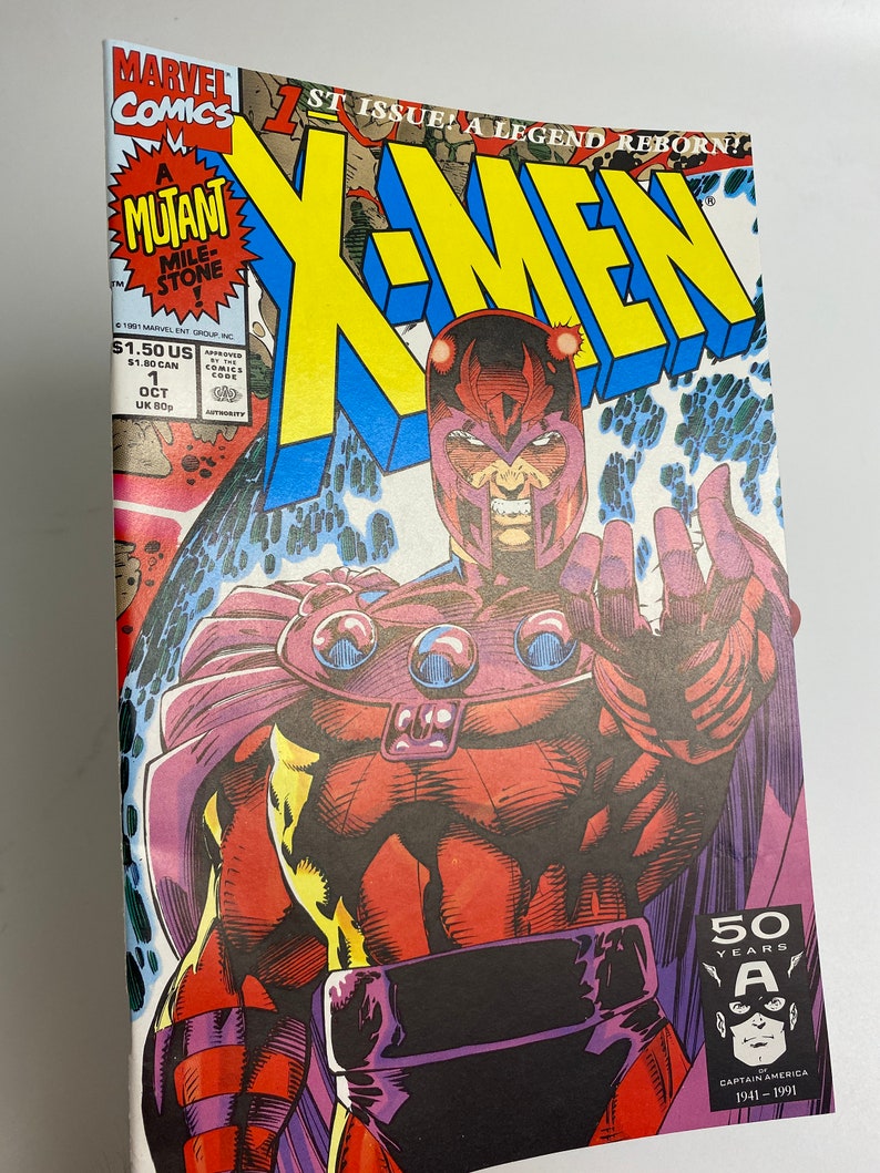 X-men 1 1991 Marvel Jim Lee Magneto Cover Art Cover 1D - Etsy