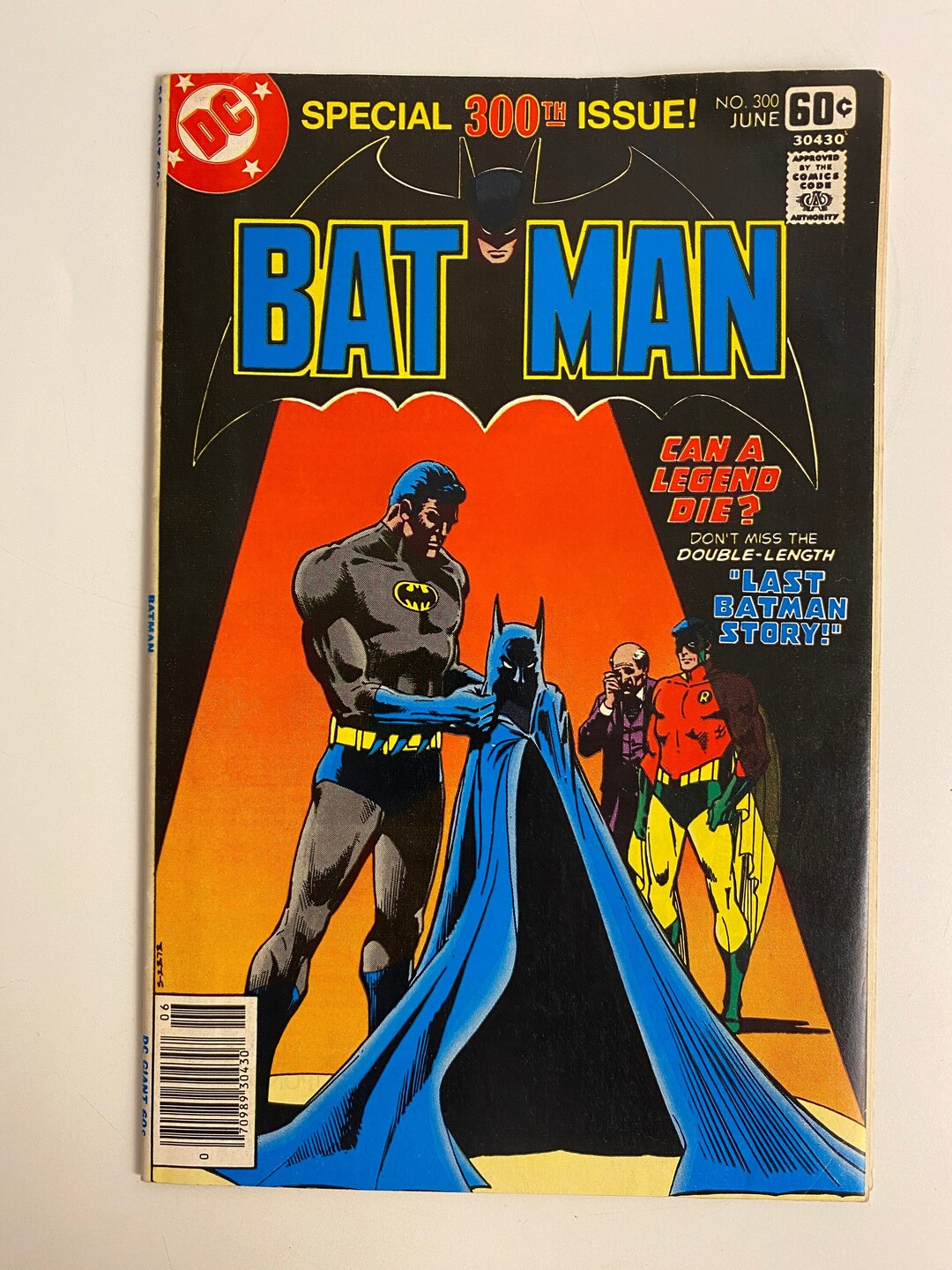 Batman 300 1978 DC Comics Cover Art by Jim Aparo Bronze - Etsy