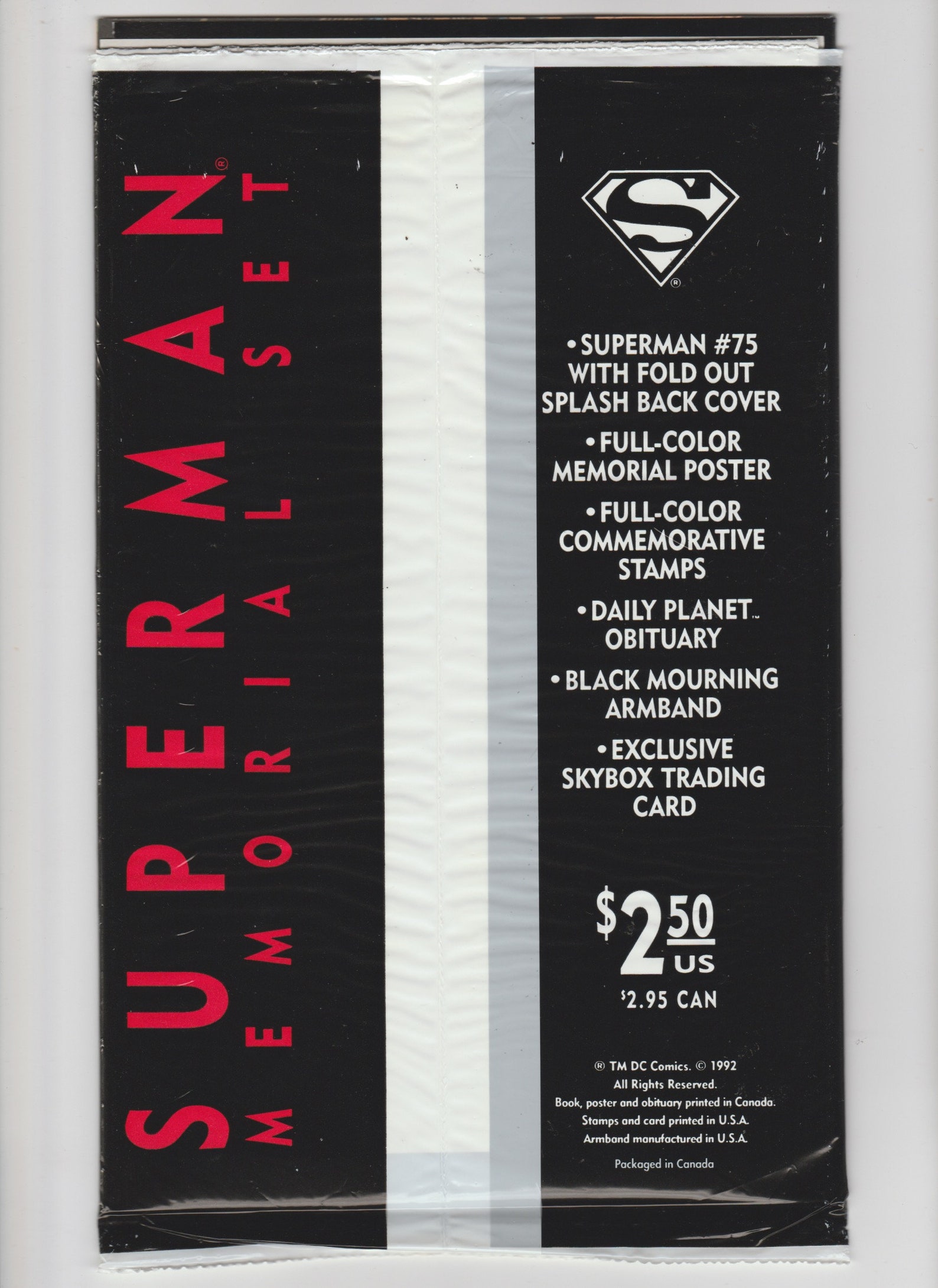 SEALED Superman 75 Memorial Black Bag Edition 1993 DC | Etsy