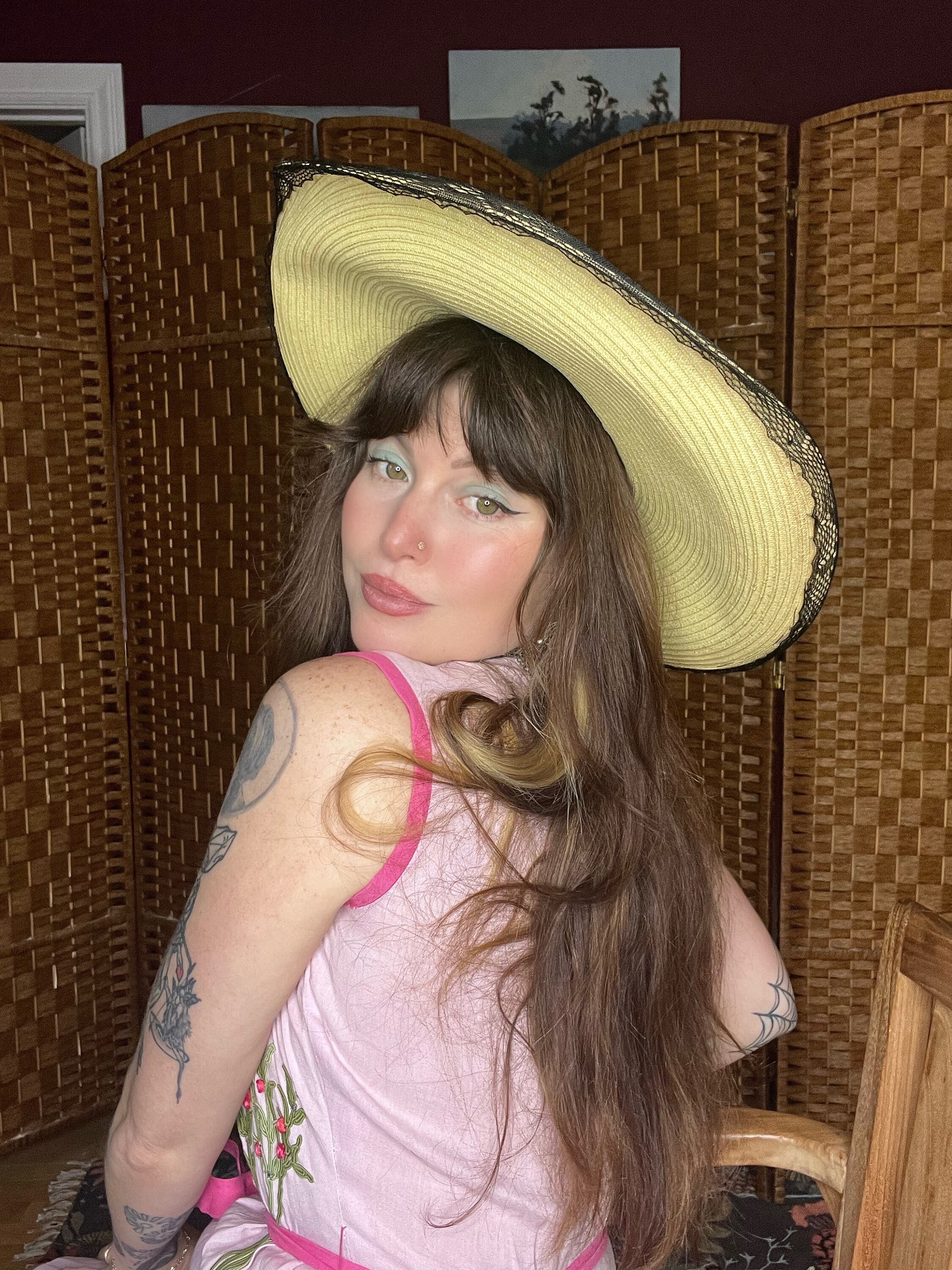 1940s 1950s Wicker Sun Hat With Spiderweb Lace - Etsy