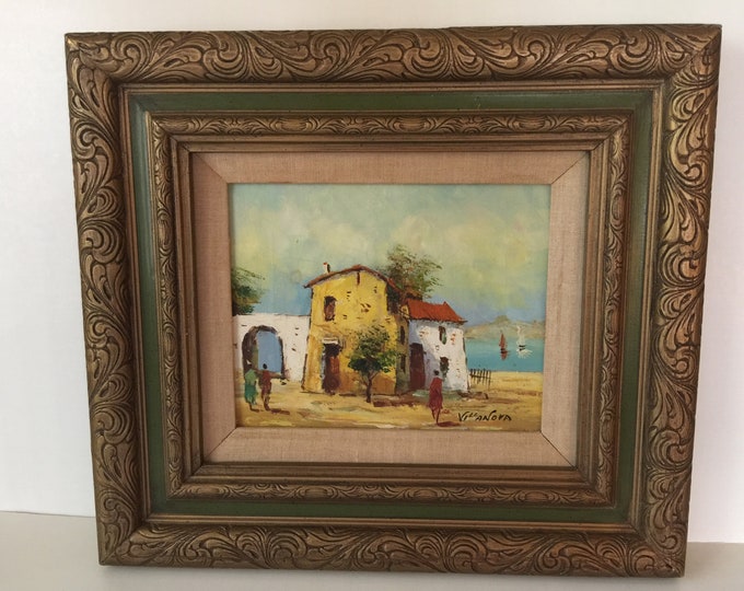 Vintage Aurelio Villanova Oil Painting, Mid Century Art, Villanova ...