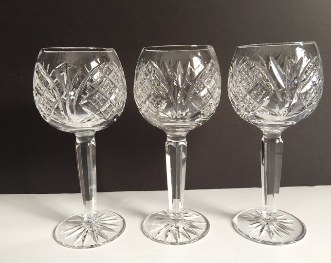 Vintage Irish Crystal Wine Hocks, Tipperary Fine Irish Crystal Wine ...