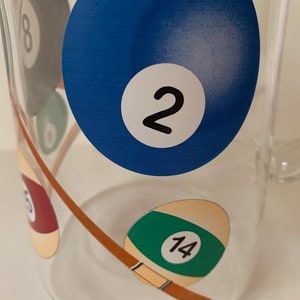 Vintage Pool / Billiard Martini Pitcher, Pool Ball Themed Cocktail ...