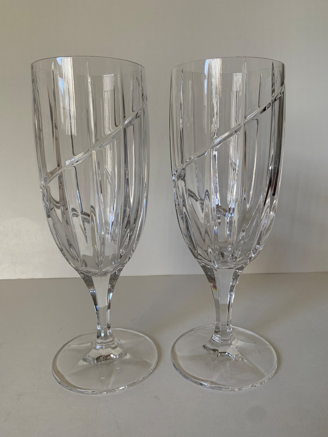 Vintage Mikasa Uptown Ice Tea Glasses or Water Goblets, Mikasa Crystal ...