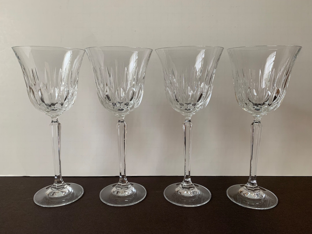 Vintage Mikasa Interlude Water Goblets, Crystal Wine Glasses, Crystal ...