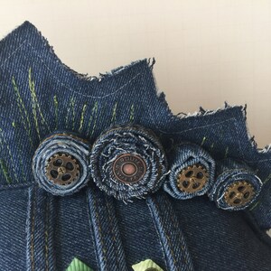 Handcrafted Denim Fish, Recyclyed Denim Soft Sculpture Fish, Handmade ...