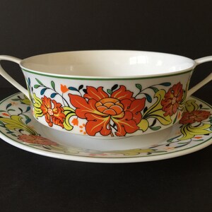 Vintage Spode Caribbean Soup Bowls / Saucers, Vintage Spode China ...