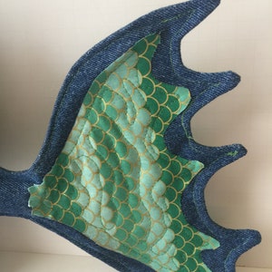 Handcrafted Denim Fish, Recyclyed Denim Soft Sculpture Fish, Handmade ...