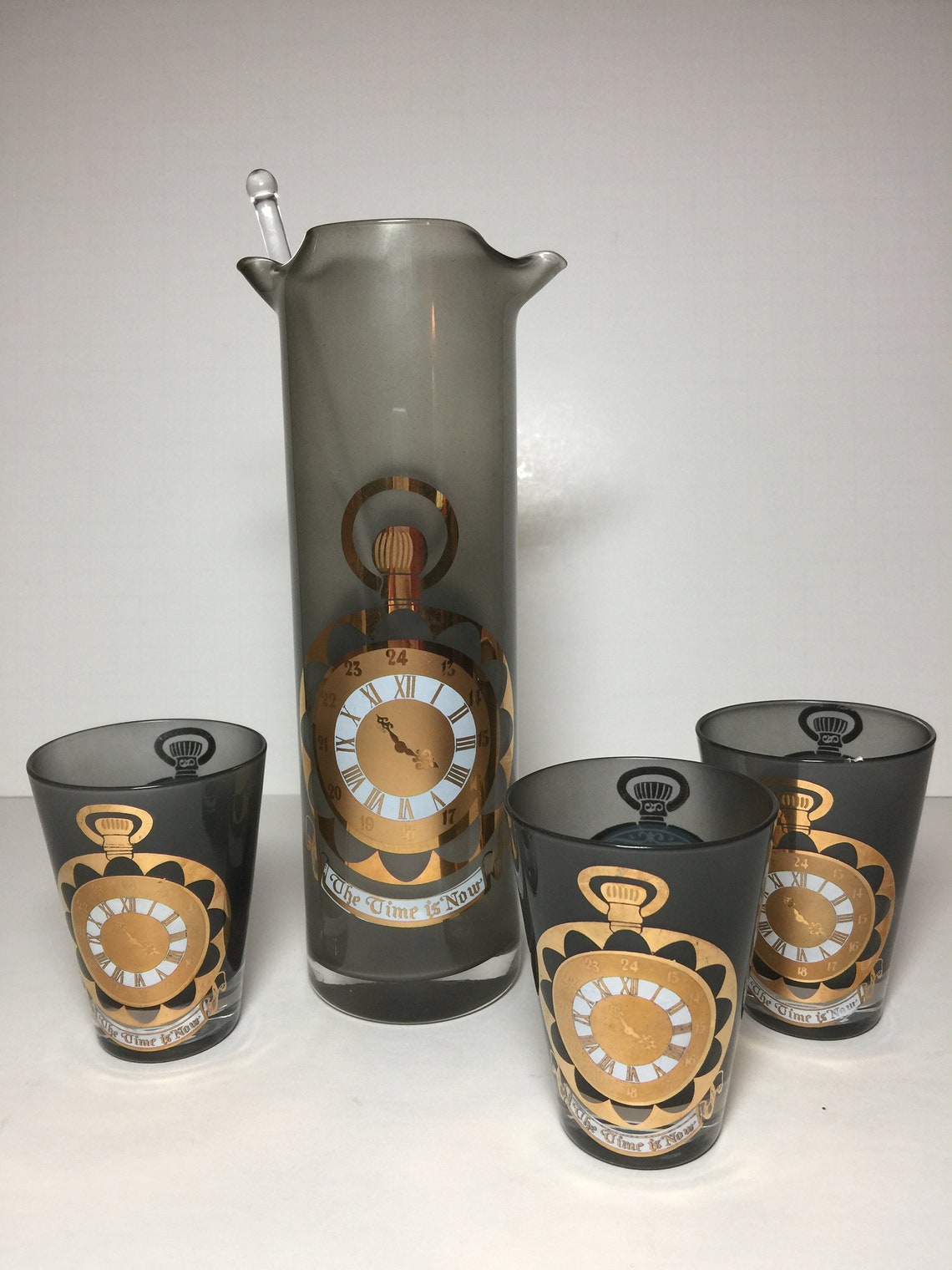 Vintage Martini Pitcher Set Mid Century Cocktail Set the - Etsy