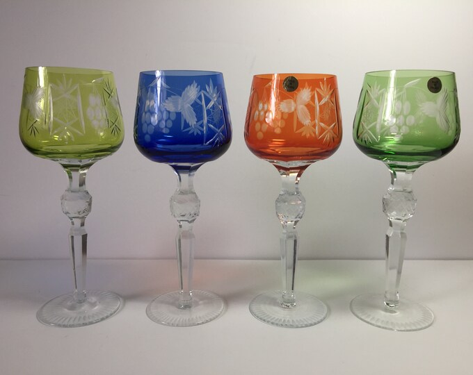 Vintage Hortensia Poland Crystal Wine Glasses...cut-to-clear - Etsy