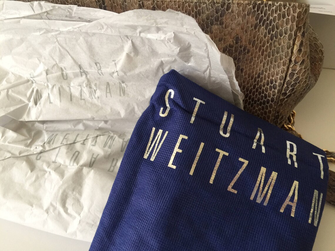 Stuart Weitzman Snake Printed Leather Shoulder Bag Portofino - Etsy