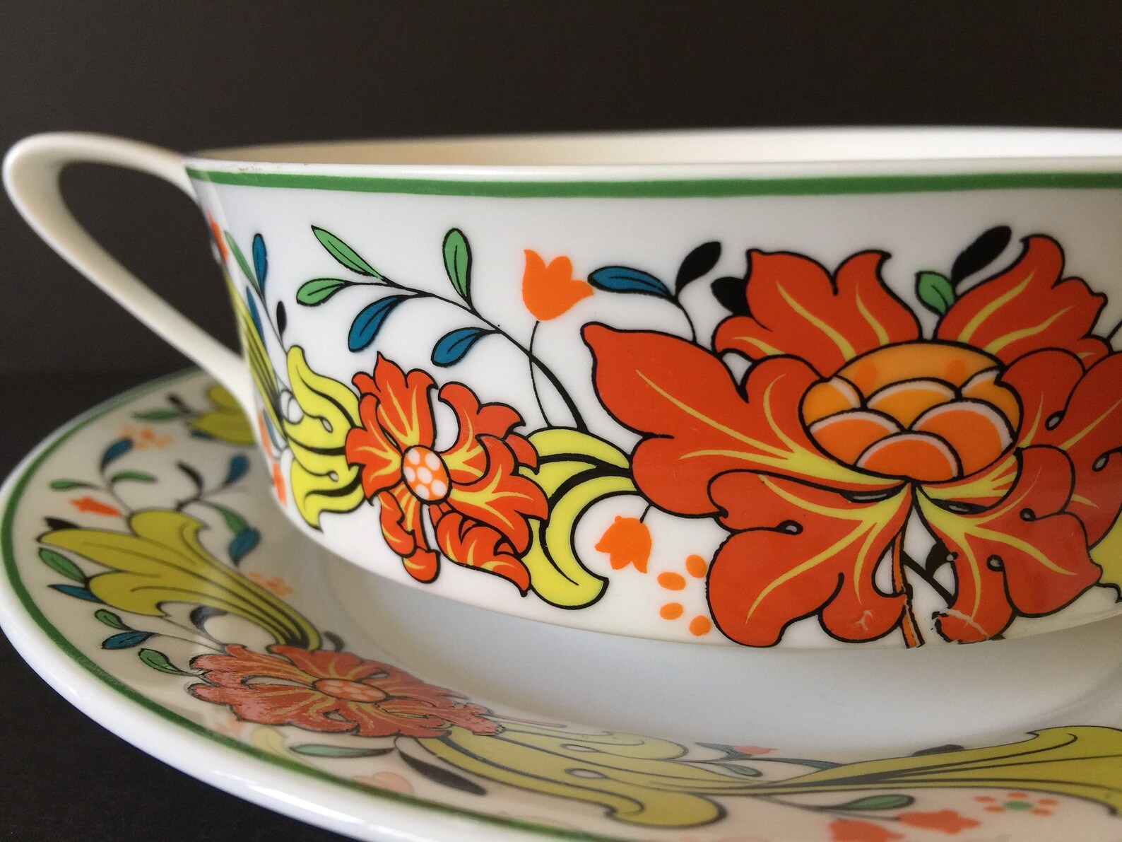 Vintage Spode Caribbean Soup Bowls / Saucers Vintage Spode - Etsy