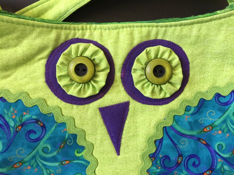 Handmade Owl Purse Funky Owl Tote Bag Handsewn Ladies / | Etsy