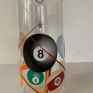 Vintage Pool / Billiard Martini Pitcher, Pool Ball Themed Cocktail ...