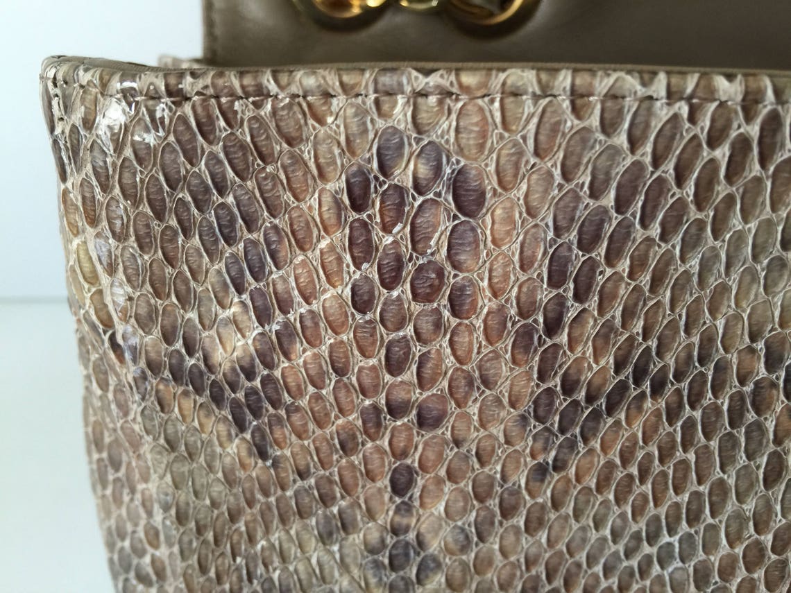 Stuart Weitzman Snake Printed Leather Shoulder Bag Portofino - Etsy