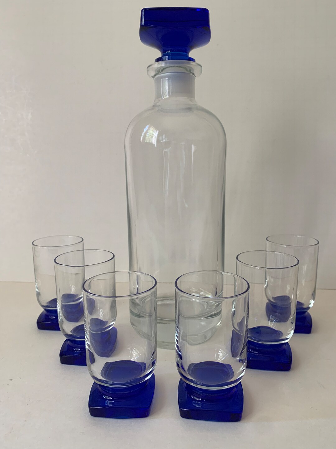 Vintage Bormioli Rocco Decanter Set, Ibisco Pattern by Bormioli Rocco ...