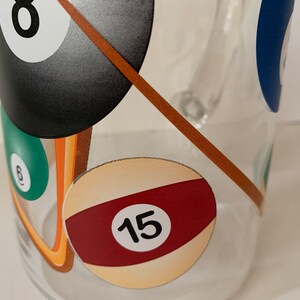Vintage Pool / Billiard Martini Pitcher, Pool Ball Themed Cocktail ...