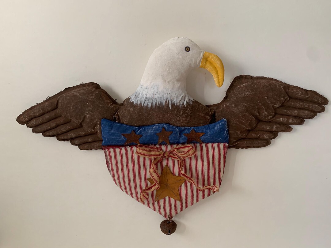 Handcrafted Patriotic Wall Decor, Handmade Eagle Wall Decoration ...