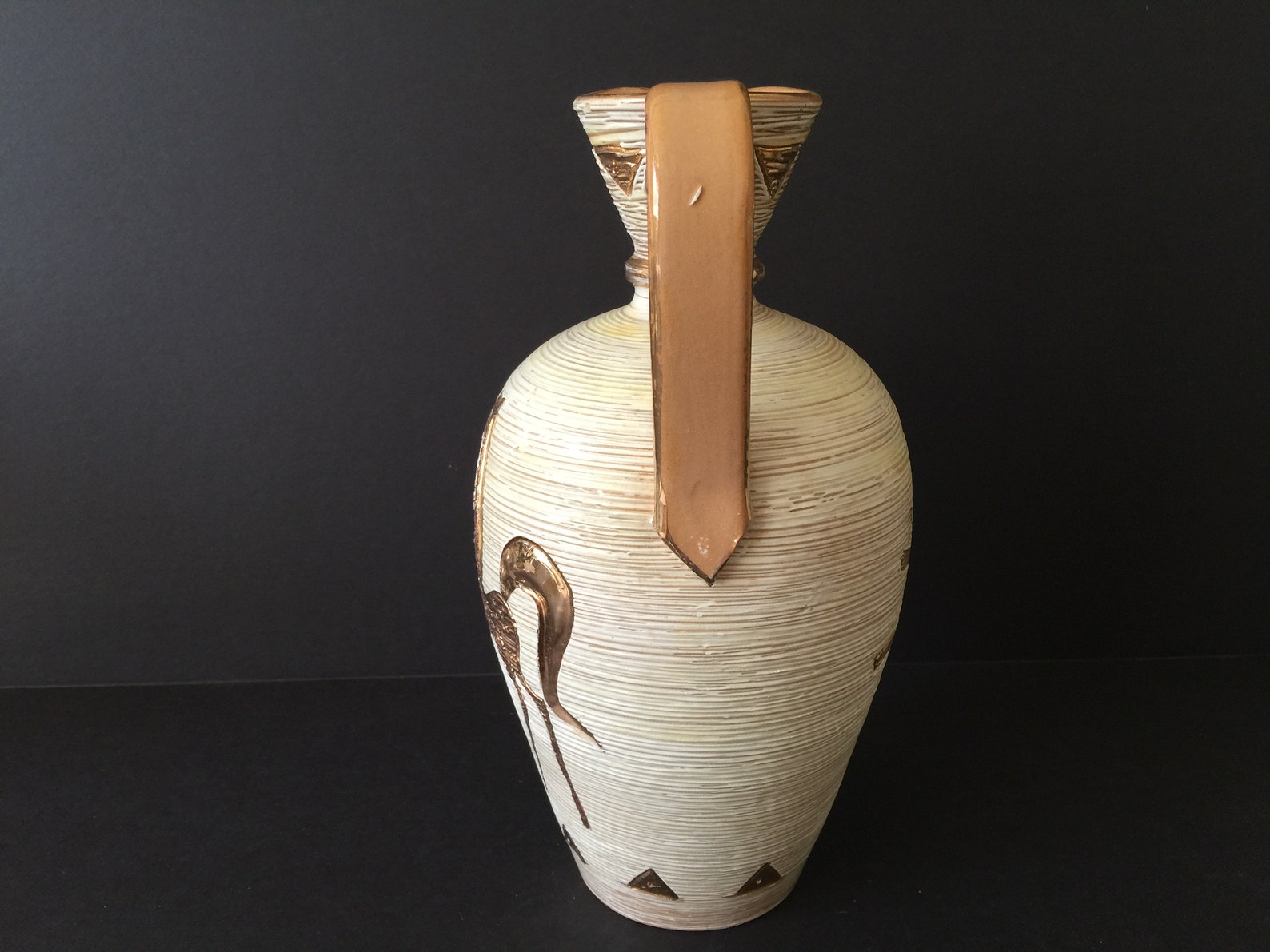 Vintage Elbee Italy Golden Horse Jug, Mid Century Italian Art Pottery ...