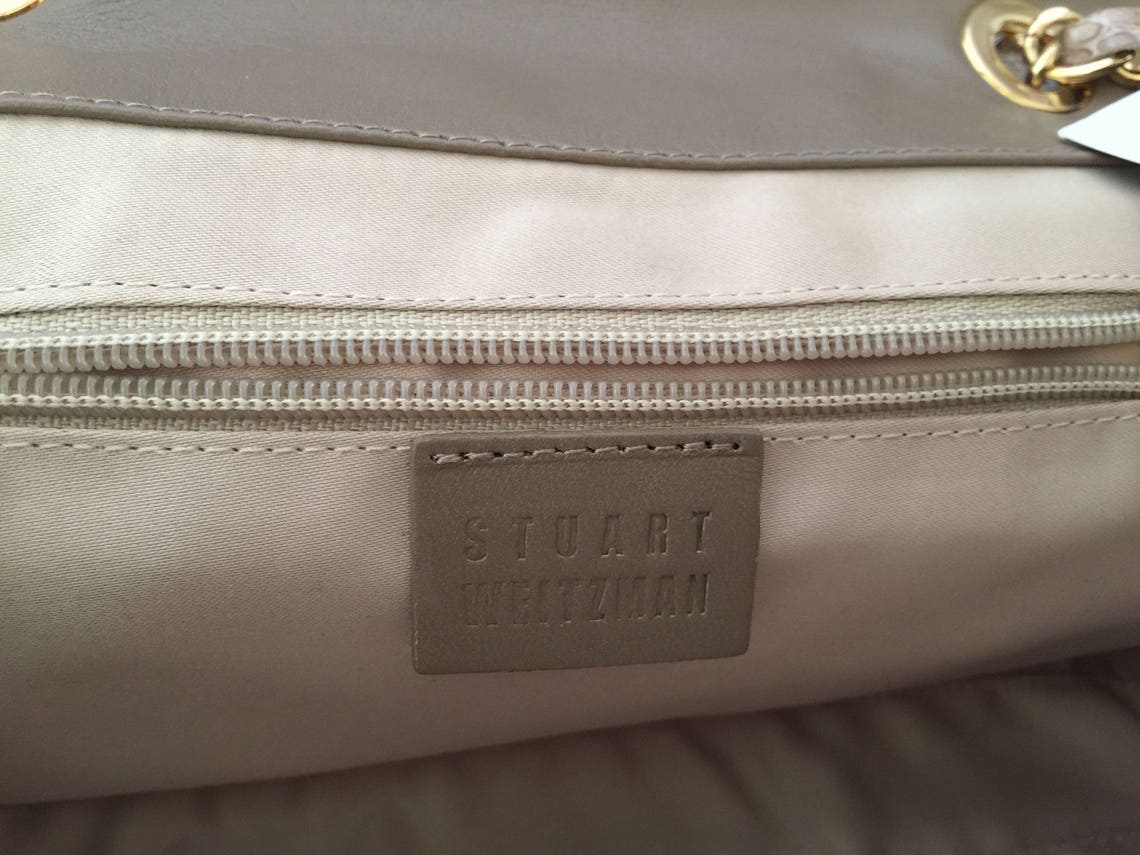 Stuart Weitzman Snake Printed Leather Shoulder Bag Portofino - Etsy