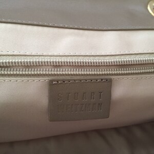 Stuart Weitzman Snake Printed Leather Shoulder Bag, Portofino Mushroom ...