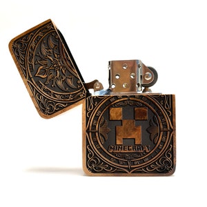 Minecraft Java Teak Wood Engraved Lighter - Etsy