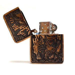 Joker Java Teakwood Engraved Lighter - Etsy