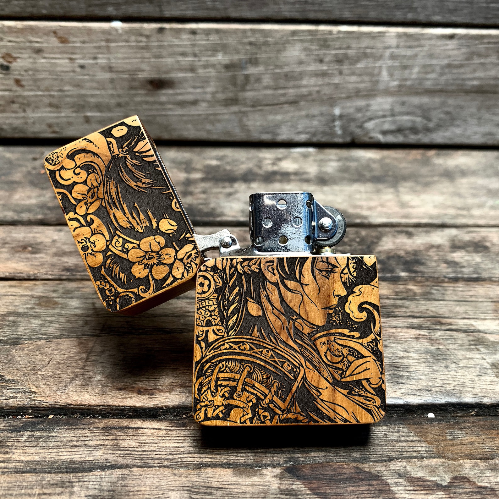 Lara Croft Tomb Raider Java Teakwood Engraved Lighter - Etsy